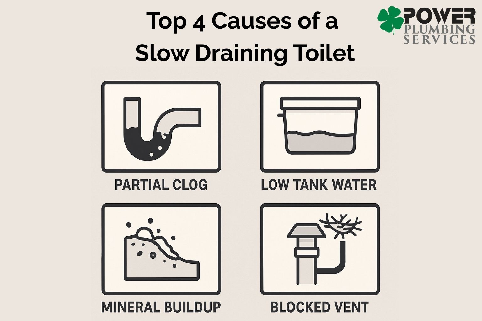 What to Do When the Toilet Is Draining Slowly | Power Plumbing